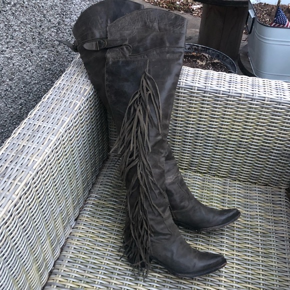 Ash | Shoes | Ash Fringe Boots 38 8 Thigh Butch Otk Cowboy Boots | Poshmark